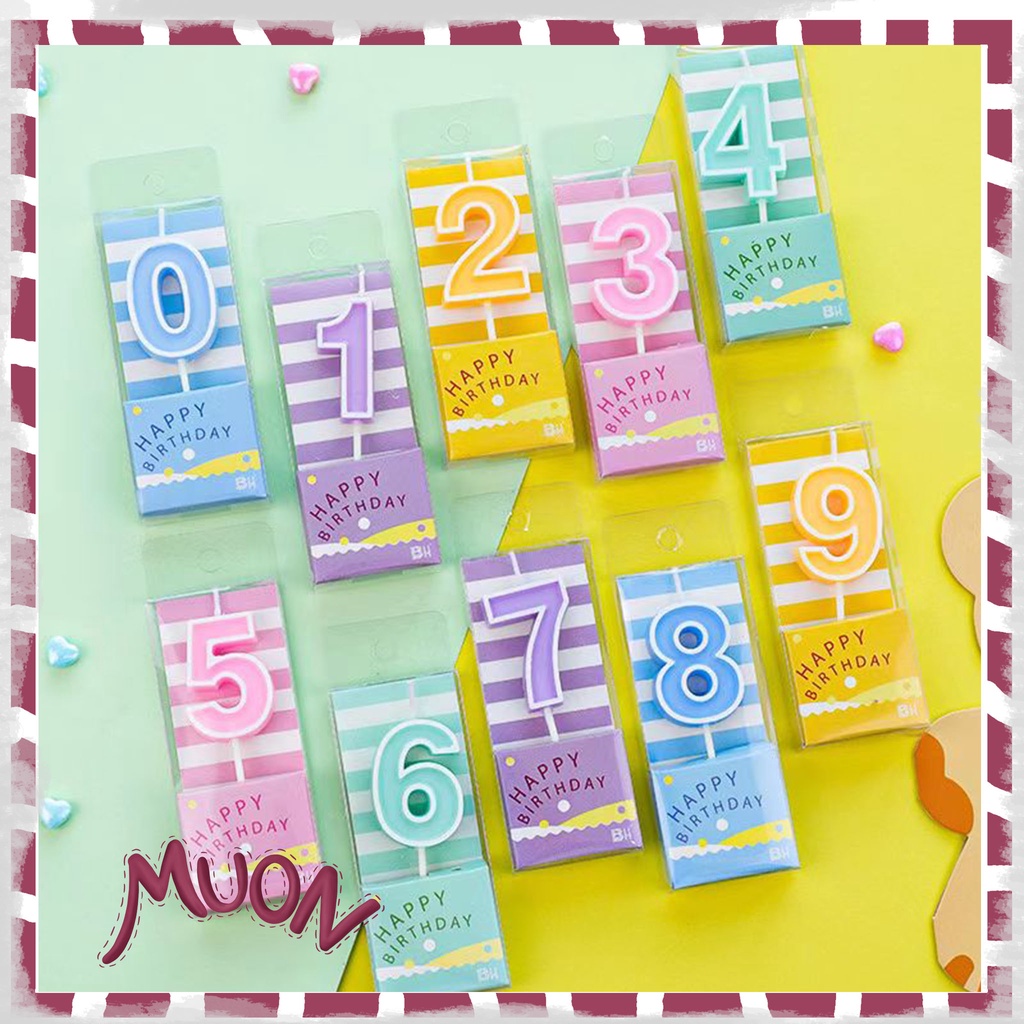 Jual Lilin Kue Angka Birthday Cake Number Age Candles Warna-Warni ...