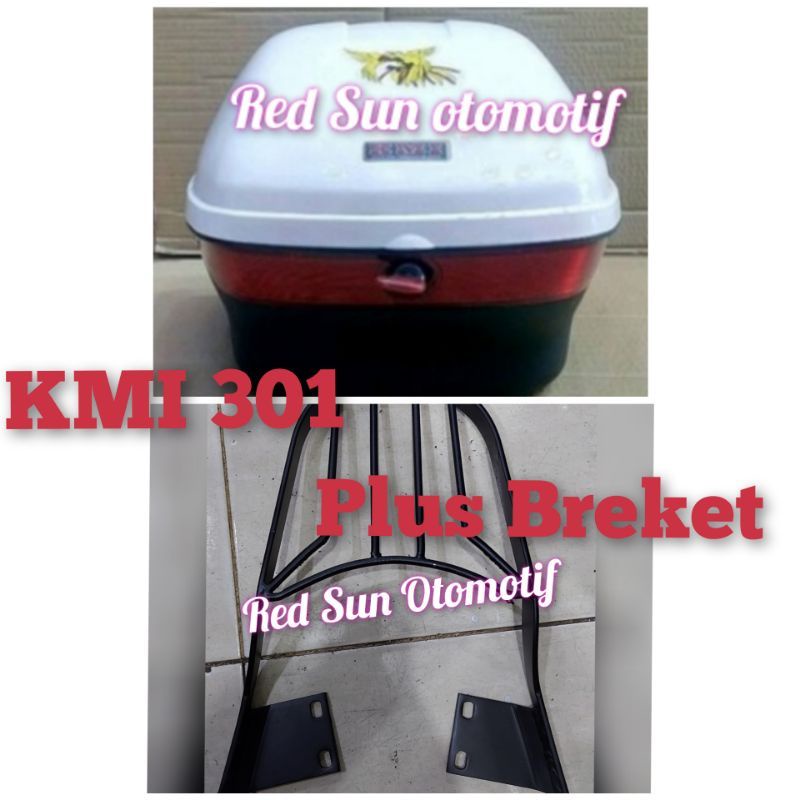 Jual Box belakang KMI 301 universal ORI Hitam Putih Mio vario beat scoopy verza vixion | Shopee ...