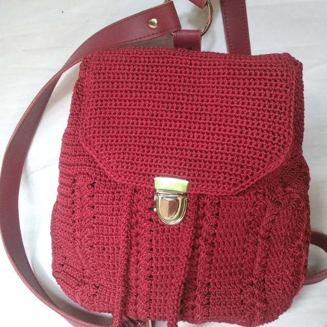 Jual Tas rajut ransel | Shopee Indonesia