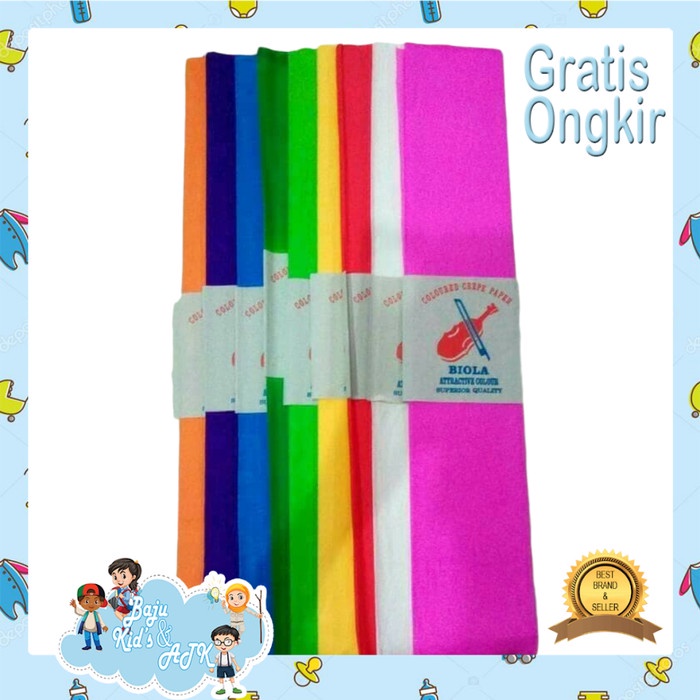 Jual Senikertas- Kertas Krep Biola -Kertas-Seni. | Shopee Indonesia
