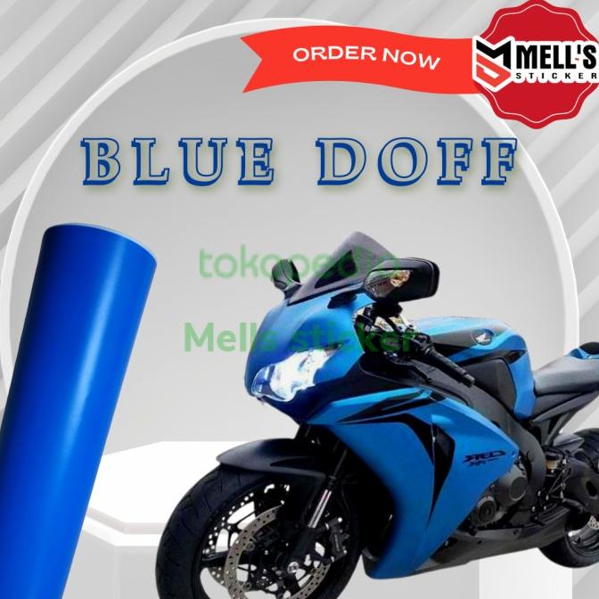 Jual skotlet biru dop matte stiker motor profix biru doff halus mells ...