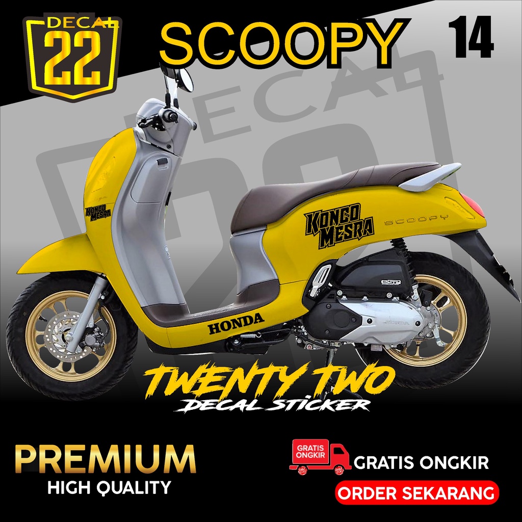 Jual CUTTING STICKER SCOOPY ALL VARIAN FULL SET , STRIPING SCOOPY ...