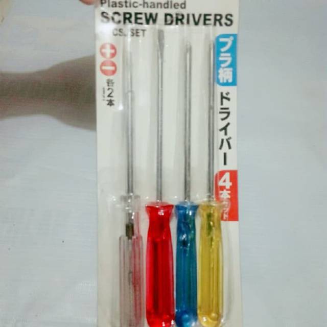 Jual Obeng Set 4pcs | Tespen | Obeng Min | Obeng Plus | Shopee Indonesia