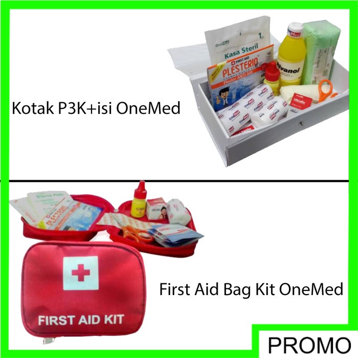 Jual Kotak P3K Lengkap Isi / First Aid Bag Kit OneMed | Shopee Indonesia