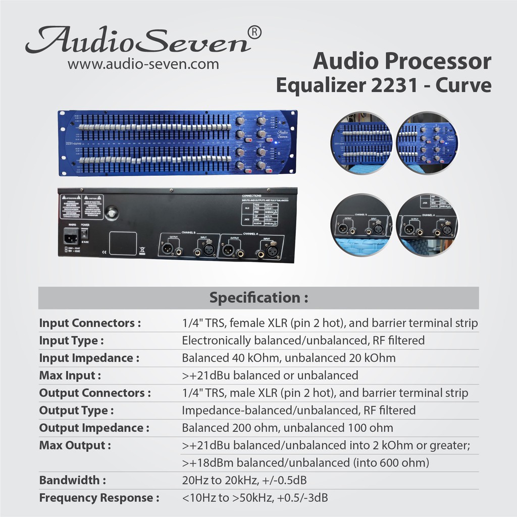 Jual Audio Processor Audio Seven Equalizer 2231-Curve ( bukan Peavy ...