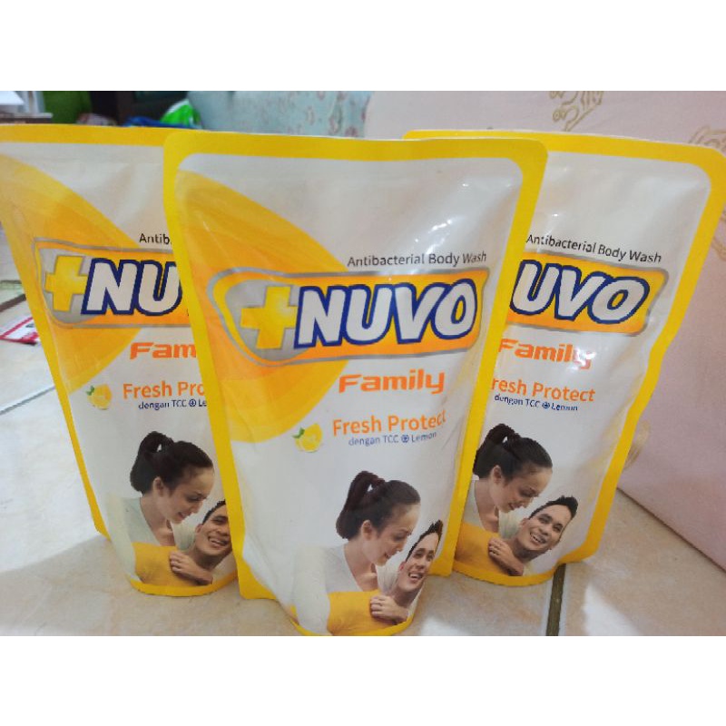 Jual Nuvo Family Body Wash Sabun Mandi Cair Fresh Protect 400ml - Kuning | Shopee Indonesia
