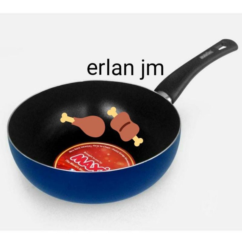 Jual Teflon MAXIM DEEP WOK VAL-24,CM ORIGINAL biru | Shopee Indonesia