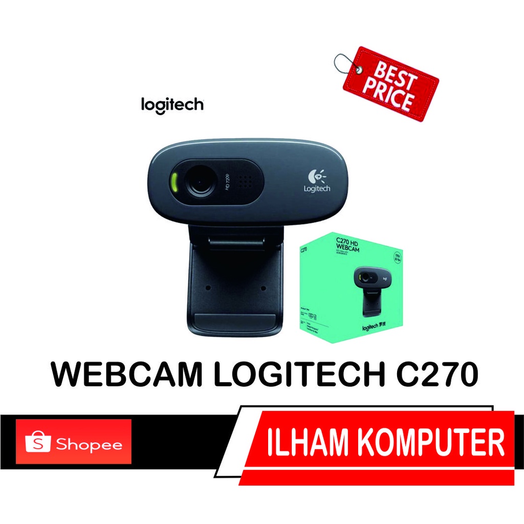 Jual LOGITECH WEBCAM C270 WITH MICROPHONE | Shopee Indonesia