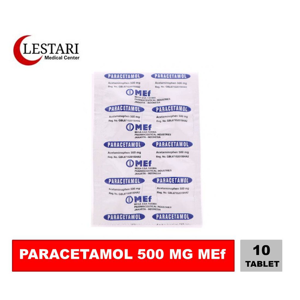 Jual MEF Paracetamol 500mg isi 10 tablet – Obat Demam, Sakit Gigi ...