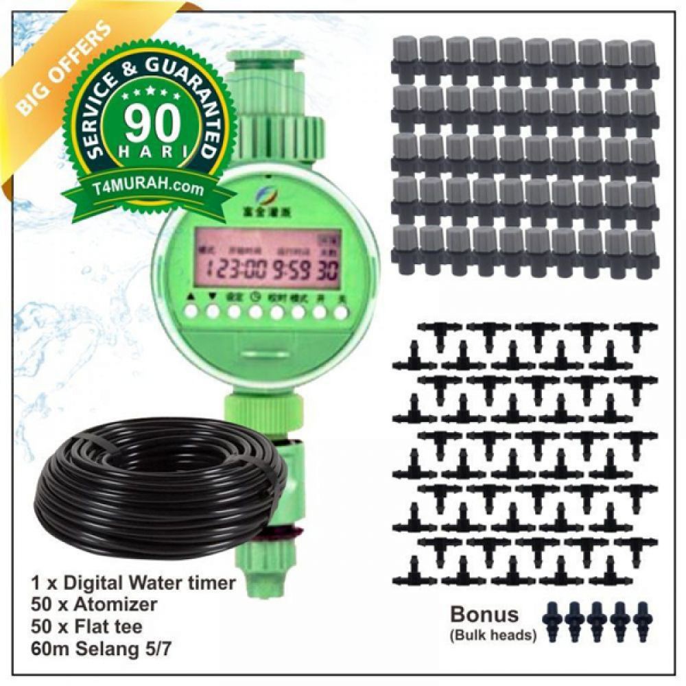 Jual Digital Water Timer otomatis Paket Garden timer Kran Otomatis Type ...