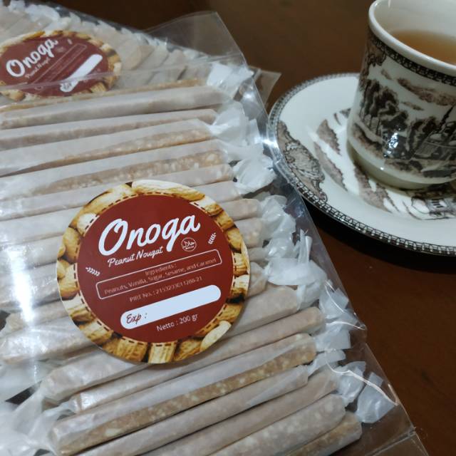Jual Kue Snack Tingting Noga Kacang Peanut Nougat Onoga Snack Cafe 200 ...