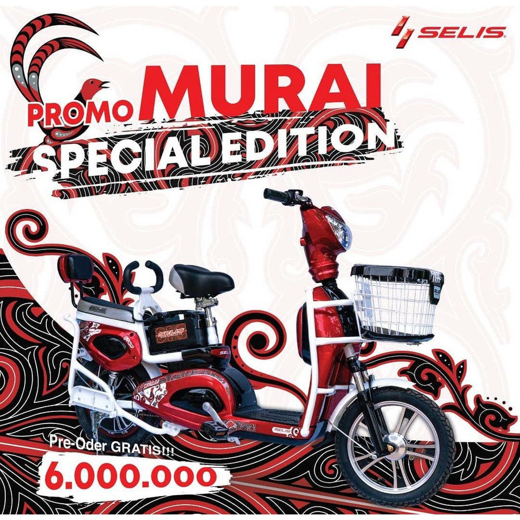 Jual Sepeda Listrik Selis Murai Special Edition | Shopee Indonesia