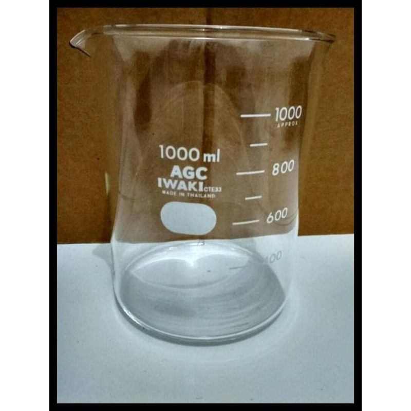 Jual Beaker Glass IWAKI 1000 Ml (1 liter) | Shopee Indonesia