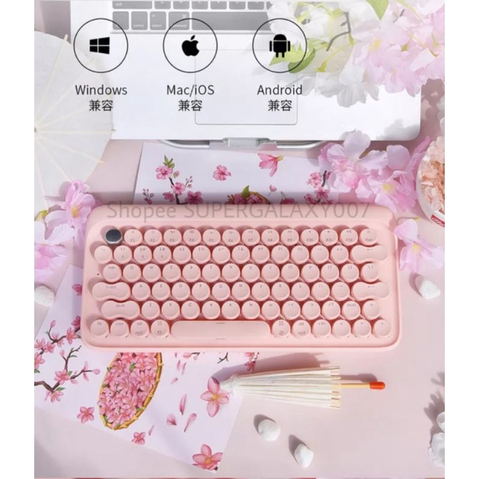 Jual Lofree Dot Cherry Blossom Keyboard Wireless Bluetooth Keyboard ...