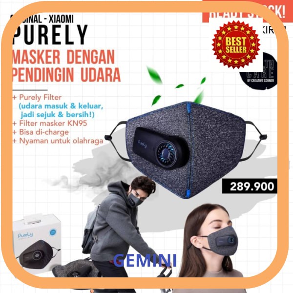 Jual Xiaomi Purely Masker KN95 Air Mask Anti Pollution PM2.5 550mAh ...