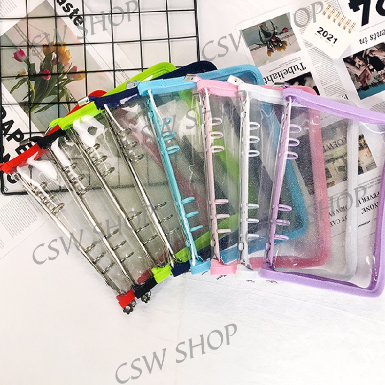 Jual A5 Zipper Binder Glitter Transparent Binder Zipper Binder K-pop ...