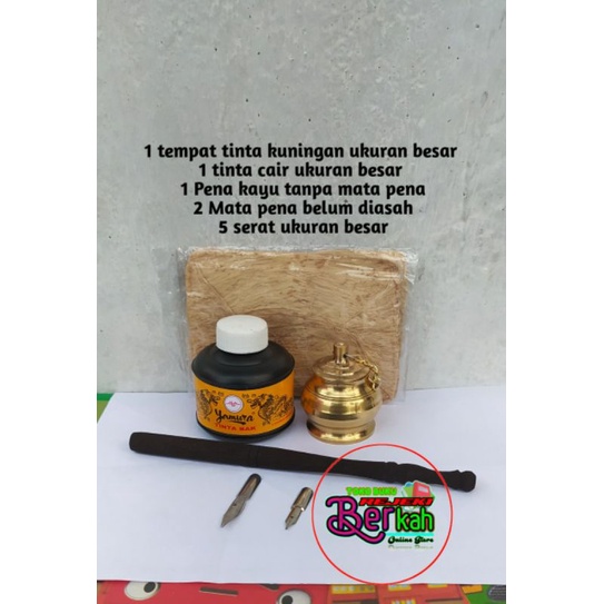 Jual satu set paket hemat peralatan menulis lengkap Pena kayu tutul ...