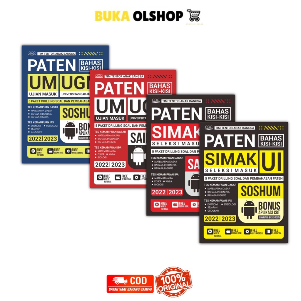 Jual Paten Simak Ui Saintek Soshum Paten UM UGM Saintek Soshum Buku Tes ... Jual Paten Simak Ui Saintek Soshum Paten UM UGM Saintek Soshum Buku Tes ...