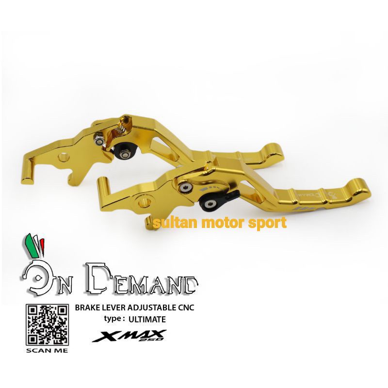 Jual HANDLE REM YAMAHA XMAX 250cc MERK ON DEMAND LOKAL FULL CNC gold ...