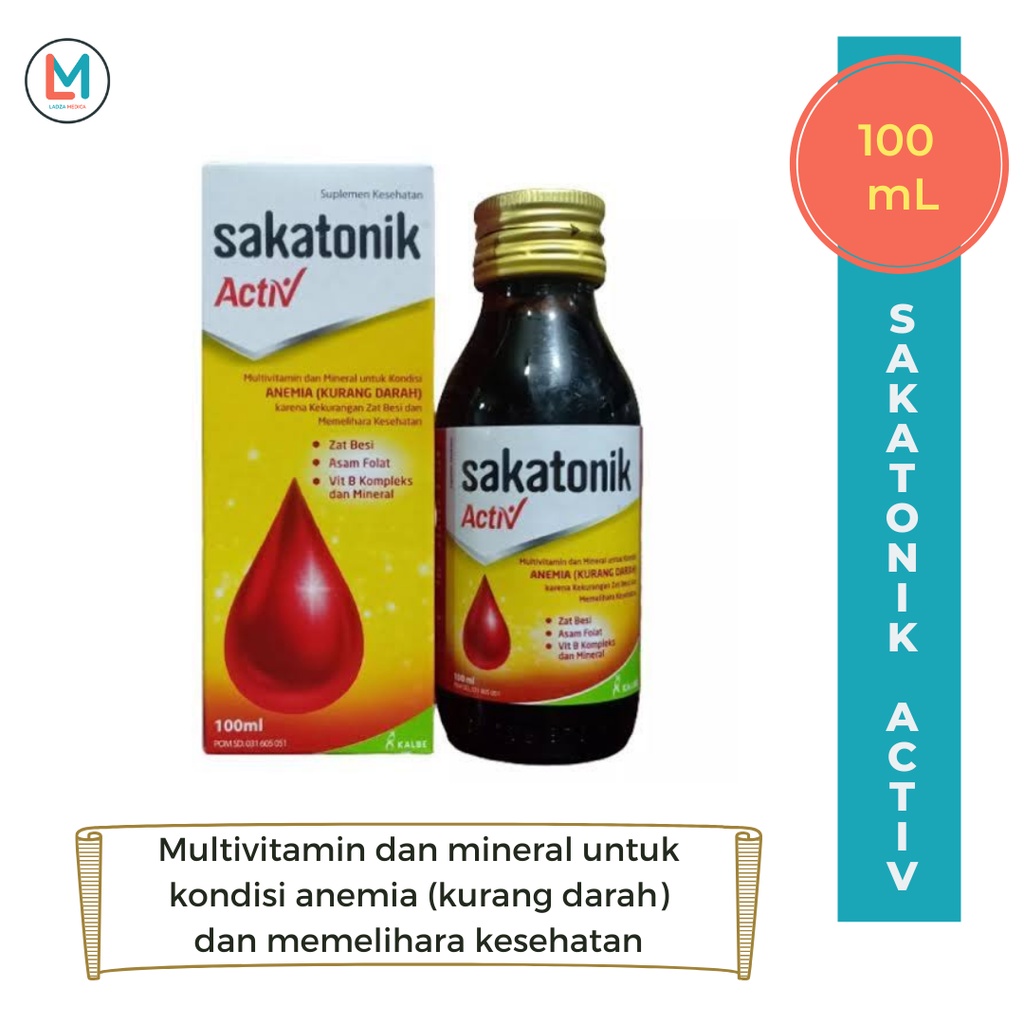 Jual Sakatonik Activ 100 mL | Multivitamin Zat Besi | Shopee Indonesia