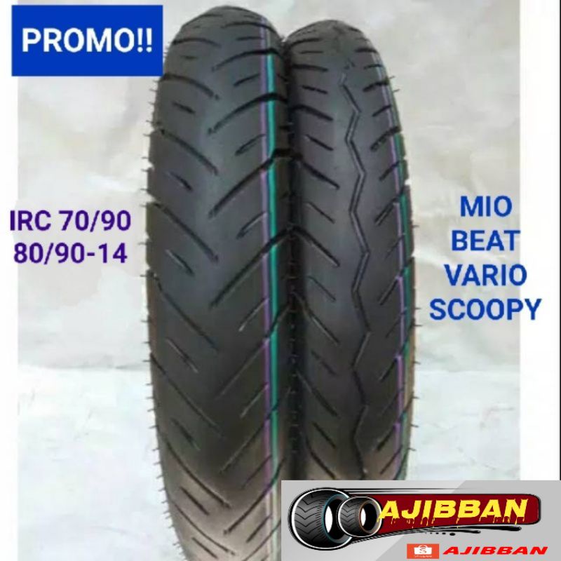 Jual SEPASANG BAN MIO BEAT IRC 70/90 80/90 RING 14 TEBAL | Shopee Indonesia