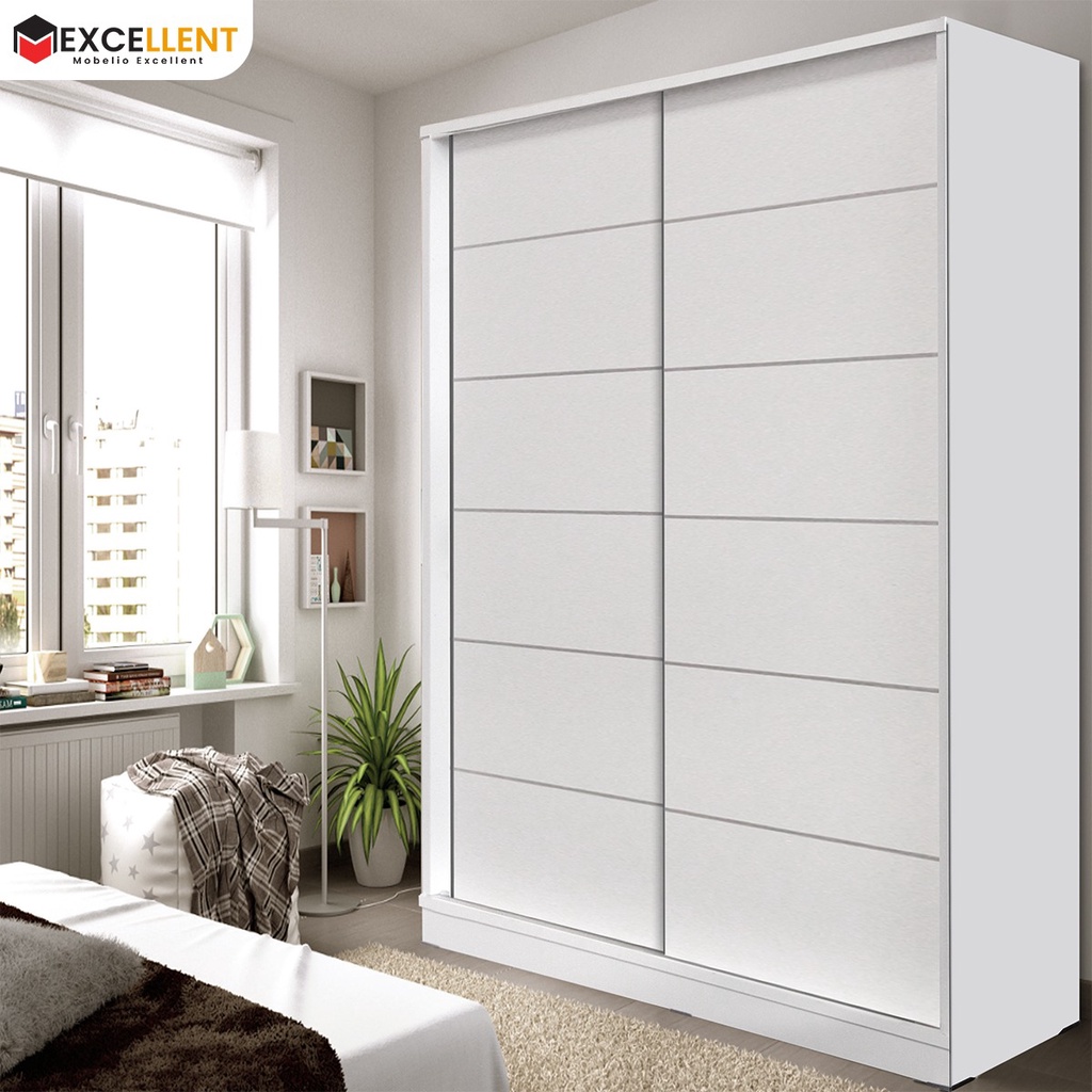 Jual Lemari Pakaian Exclusive Pintu Geser Sliding Minimalis Shopee