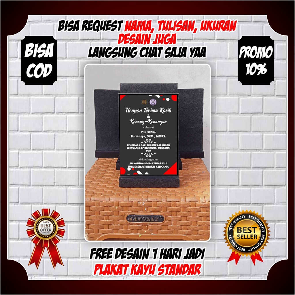 Jual Plakat Vandel Kayu Keren / Plakat Acara Mahasiswa Plakat Kkn ...