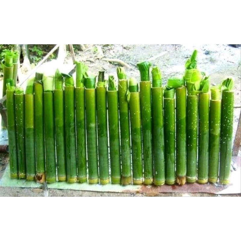 Jual bambu bakar nasi lemang/ malamang / bulu nasi jaha -pree daun ...