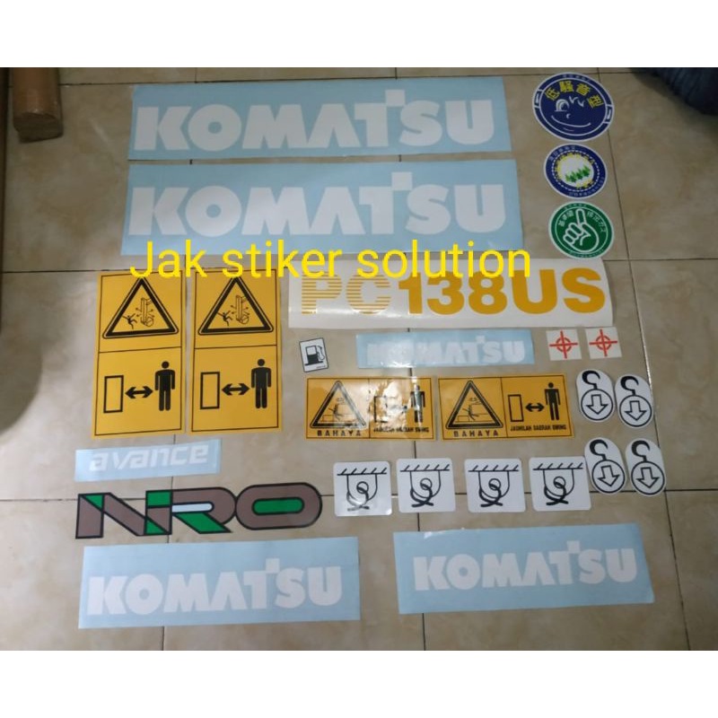 Jual Stiker Excavator Komatsu PC138US Sticker Alat Berat | Shopee Indonesia