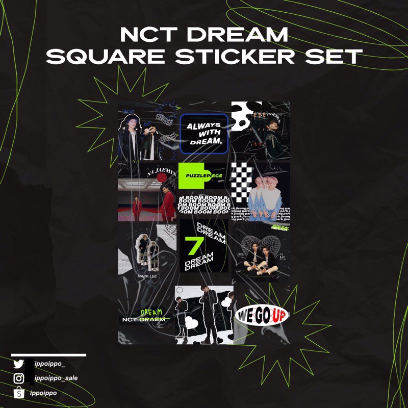 Jual NCT DREAM ⬛️ SQUARE AESTHETIC Sticker Set ⬛️ | Shopee Indonesia