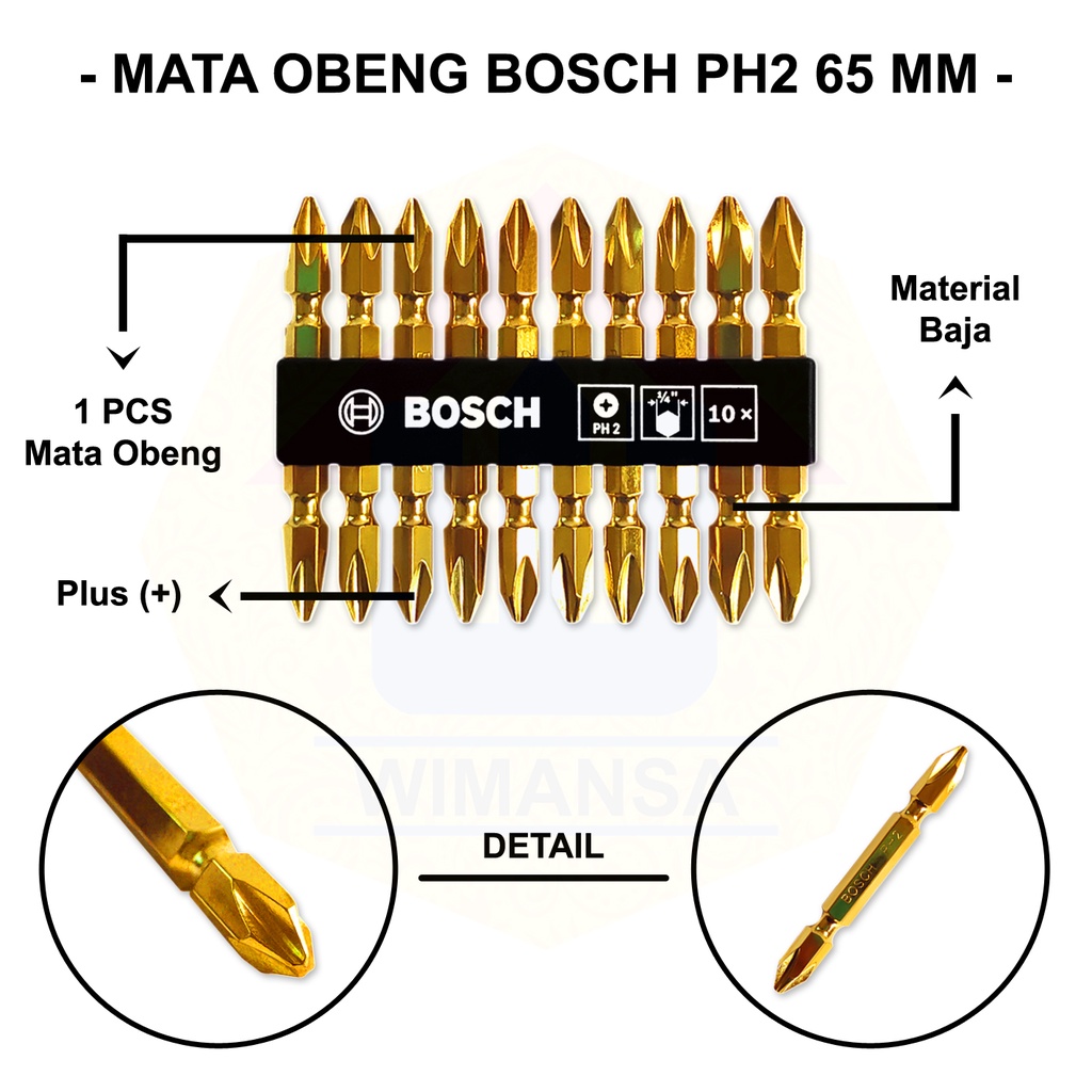 Jual MATA OBENG BOSCH PH2 65 MM 1 PCS - MATA OBENG PLUS | Shopee Indonesia