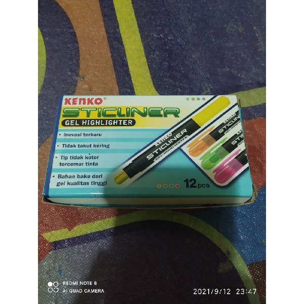 Jual GEL HIGHLIGHTER STICLINER KENKO ORIGINAL NEO | Shopee Indonesia