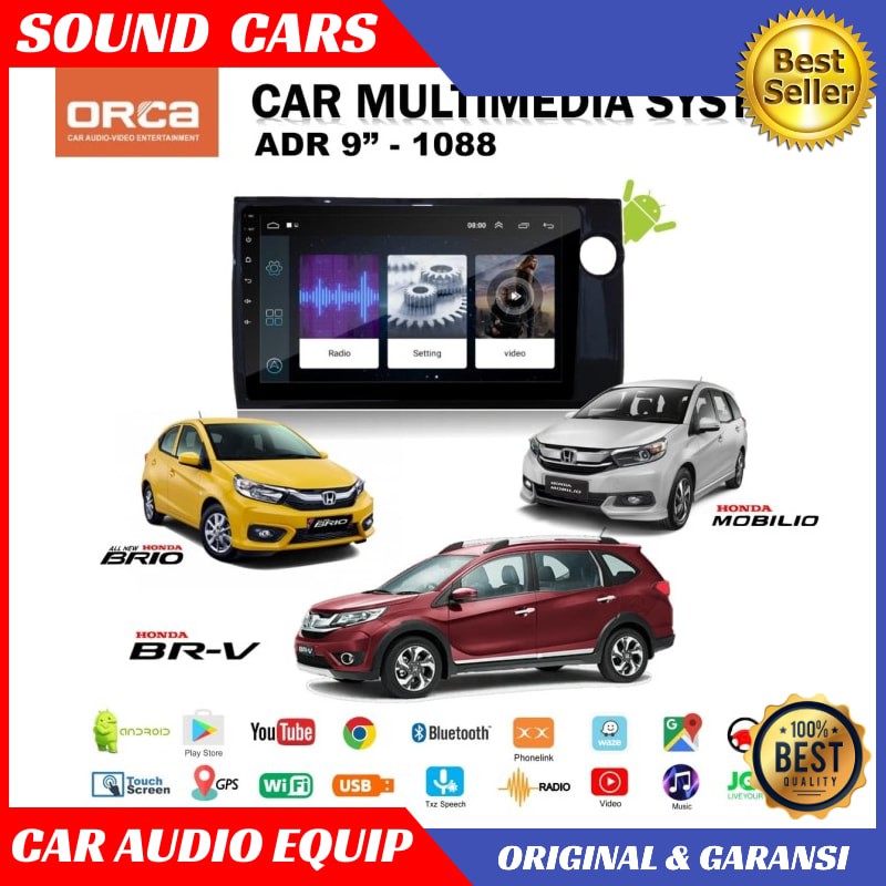 Jual Head Unit ANDROID OEM MOBILIO Honda MOBILIO Android ORCA ADR-1088 ...