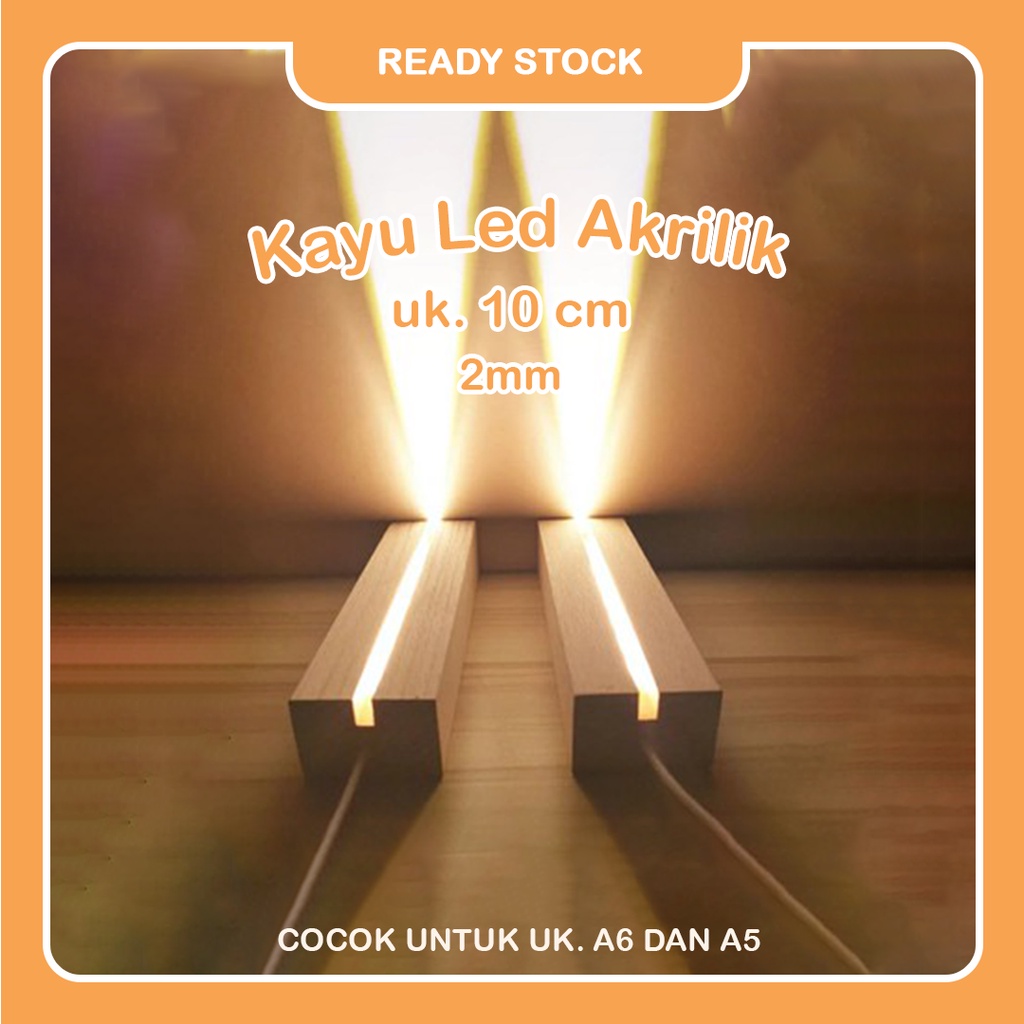 Jual LED STAND KAYU AKRILIK 10cm | Shopee Indonesia