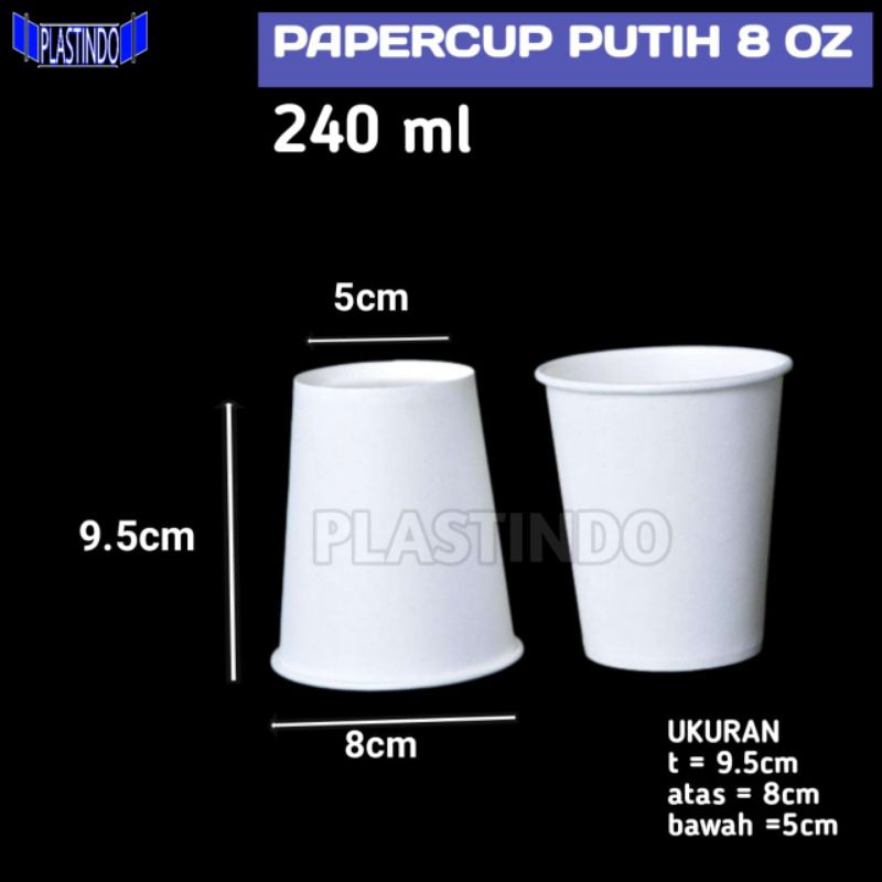 Jual 50PCS GELAS PAPER CUP 8OZ KERTAS POLOS FOAM PUTIH KECIL MINI HOT KOPI PANAS COFFE | Shopee ...