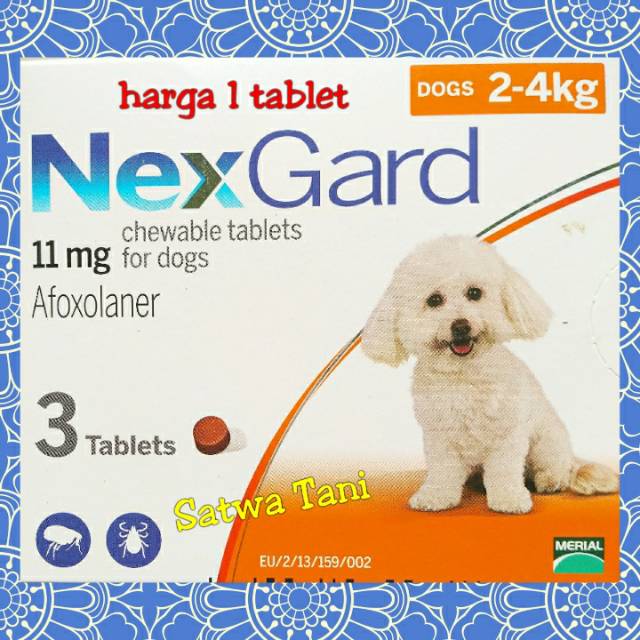 Jual NexGard S for dogs 2 - 4 kg (harga 1 tablet) | Shopee Indonesia