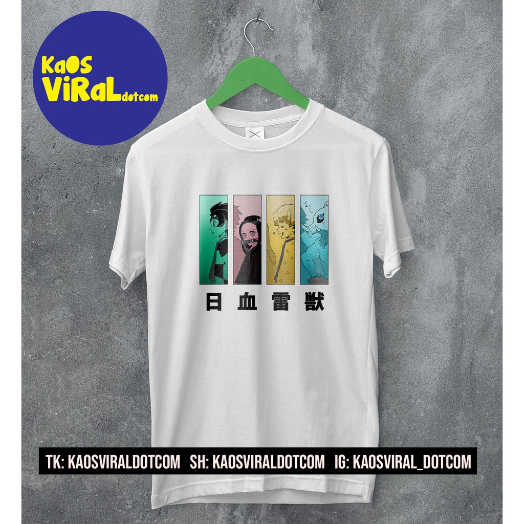 Jual BAJU KAOS ANIME KIMETSU NO YAIBA TANJIRO NEZUKO ZENITSU INOSUKE T ...