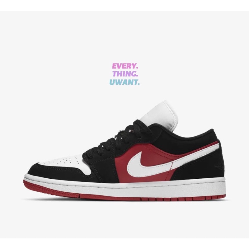 Jual Jordan 1 Low Black White Gym Red (W) | Shopee Indonesia