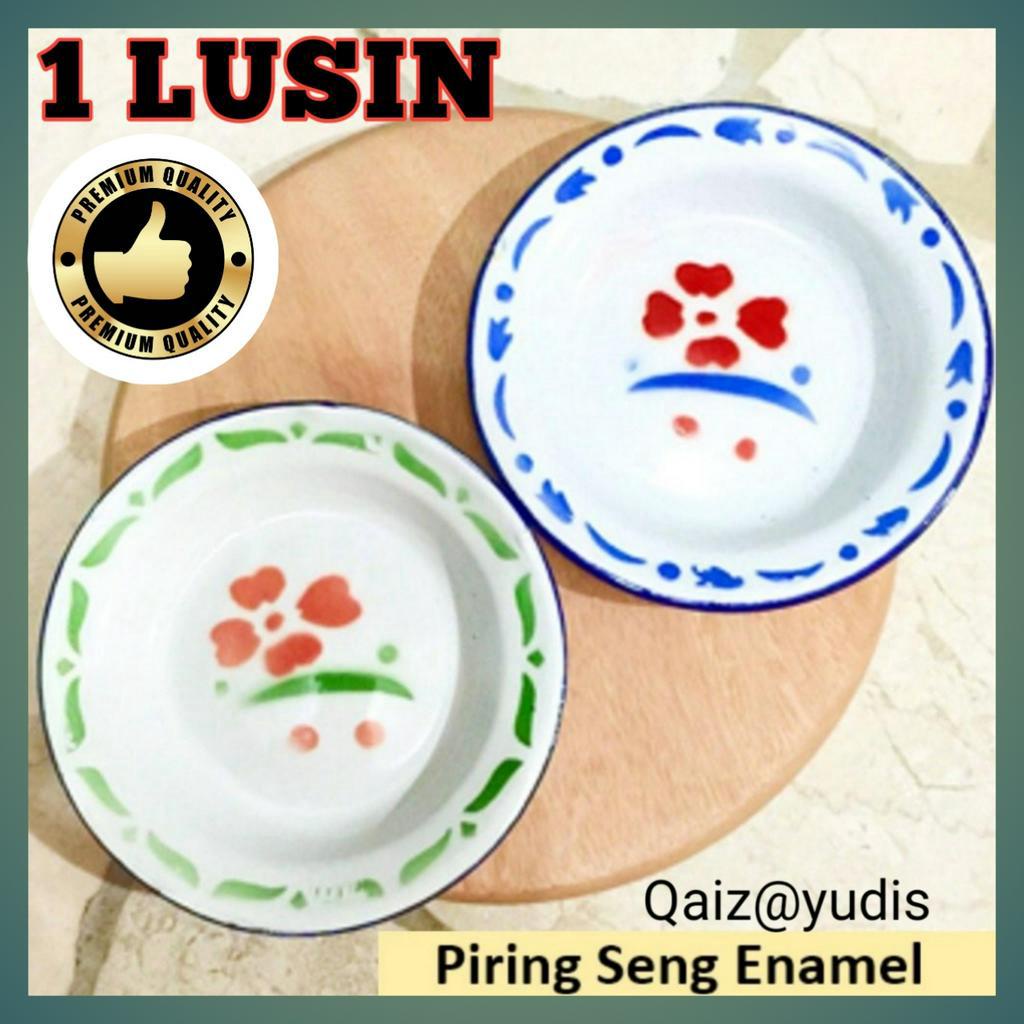 Jual DISKON Piring Seng 1 LUSIN Murah Tebal 20 CM / Piring Enamel ...