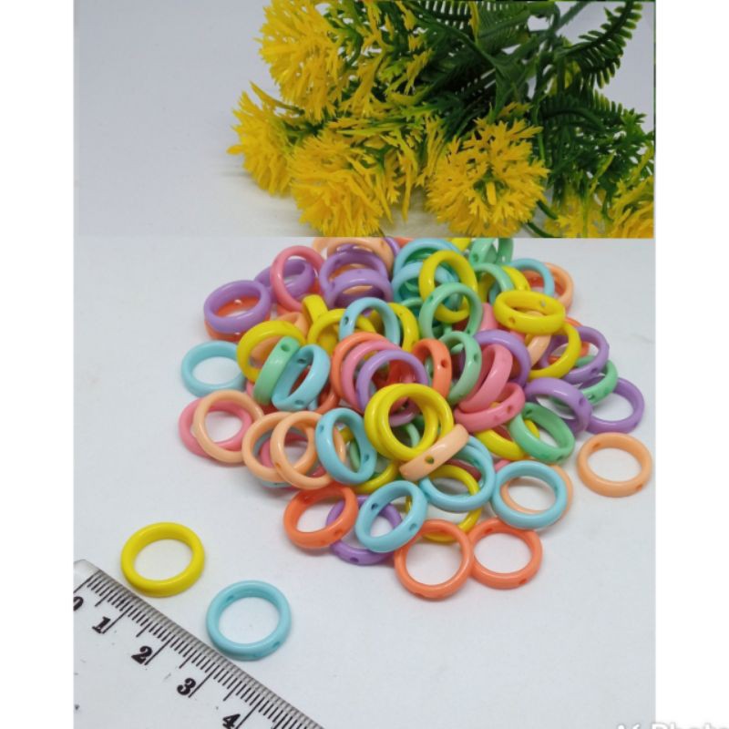 Jual New Ring Doff Bulat/Ring plastik/Ring pandora plastik 8mm | Shopee ...
