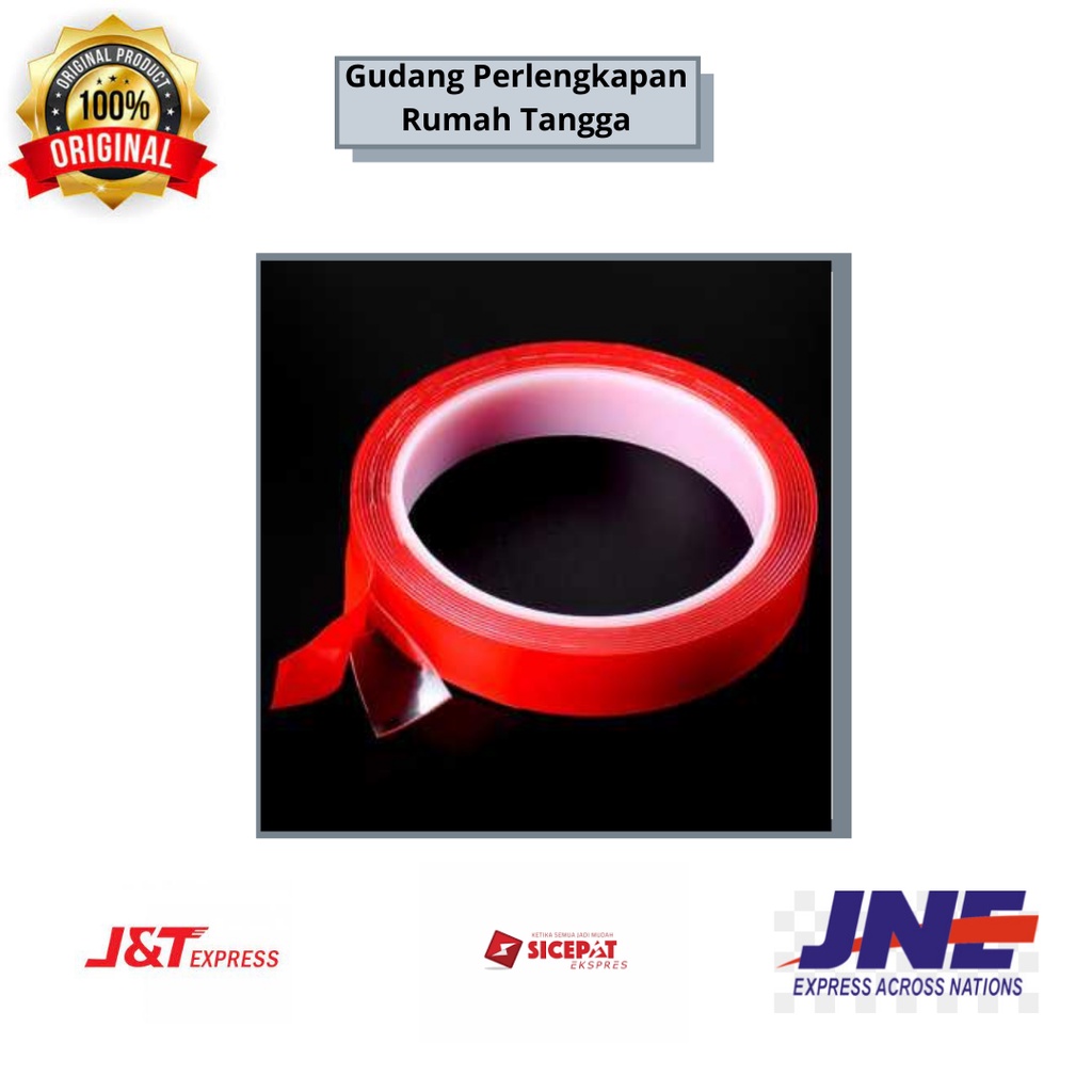 Jual Perekat Double Tape Akrilik Acrylic Adhesive Transparent Sticker ...