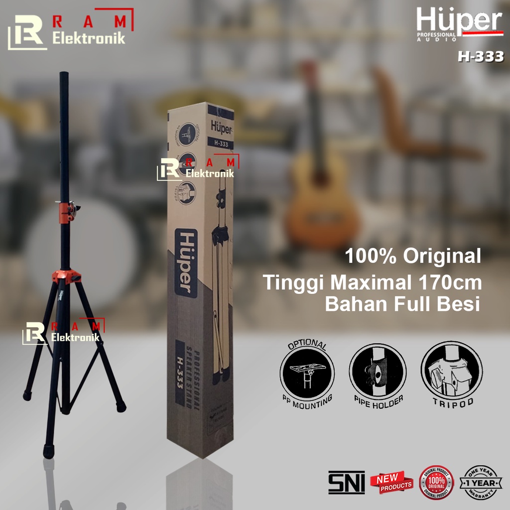 Jual Stand Tripod Standing Speaker HUPER H-333 / H333 / H 333 Original ...