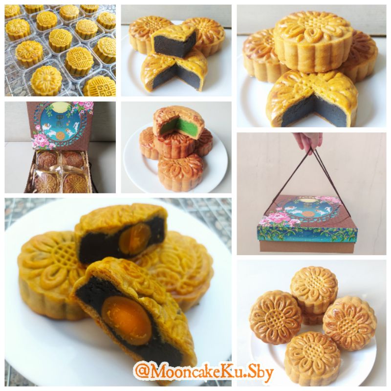 Jual Kue Bulan Moon Cake Mooncake 140 gram Tausa Cokelat RedBean Pandan ...