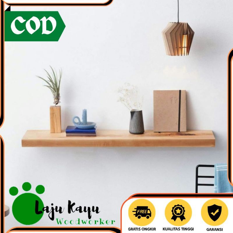 Jual LAJUKAYU Ambalan Hambalan Rak Dinding Kayu Melayang Panjang 50Cm ...
