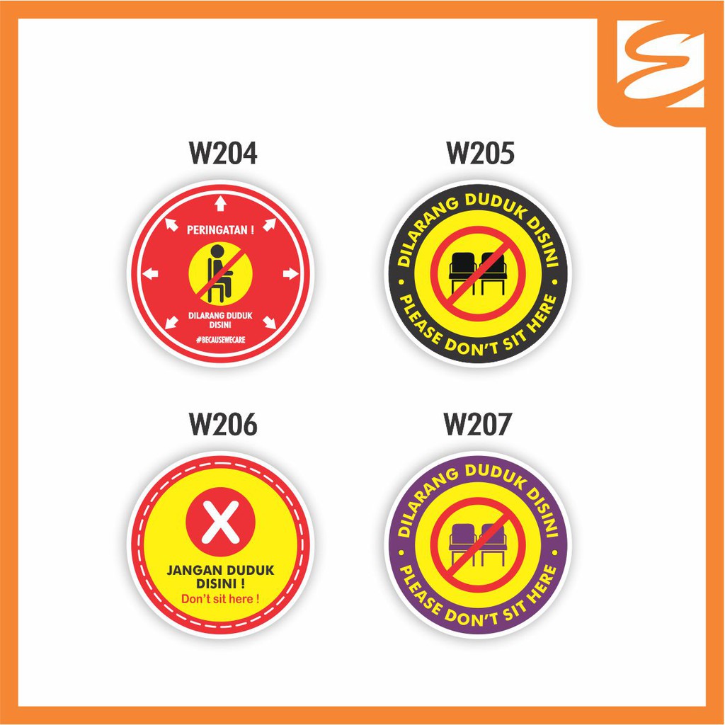 Jual Stiker kursi jaga jarak - batas kursi - social distancing | Shopee ...