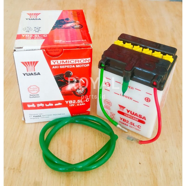 Jual AKI ACCU YUASA 12V YB2.5L-C (GL PRO / GL MAX) | Shopee Indonesia