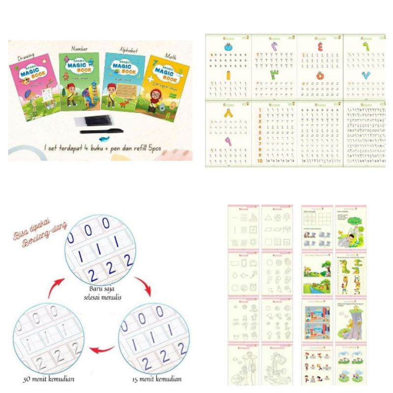 Jual sank magic book hijaiyah, arabic number, etc (4 books) | Shopee ...