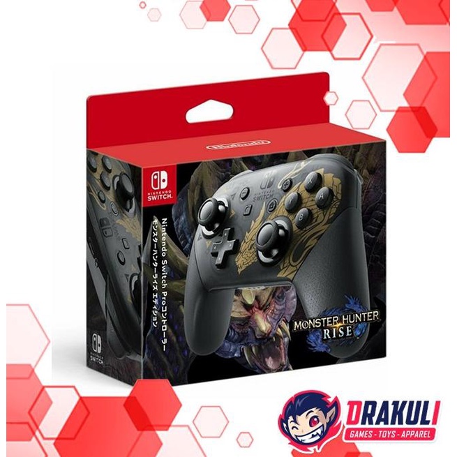 Jual Nintendo Switch Pro Controller Monster Hunter Rise Edition ...