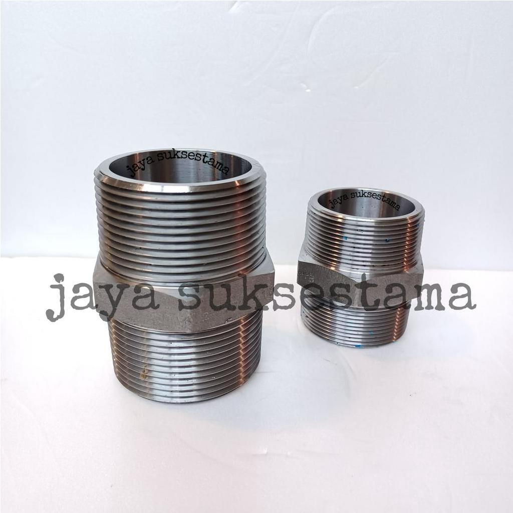 Jual Double Naple 1/2" inch Besi Class 3000 - Double Nepel Besi 1/2" inch | Shopee Indonesia