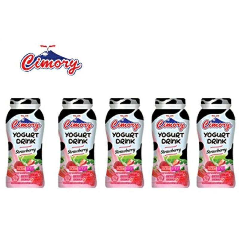 Jual cimory yogurt mini 5botol x 65ml strawberry blueberry | Shopee ...